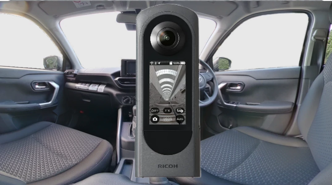 Best car interior photo software for 360 images with RICOH